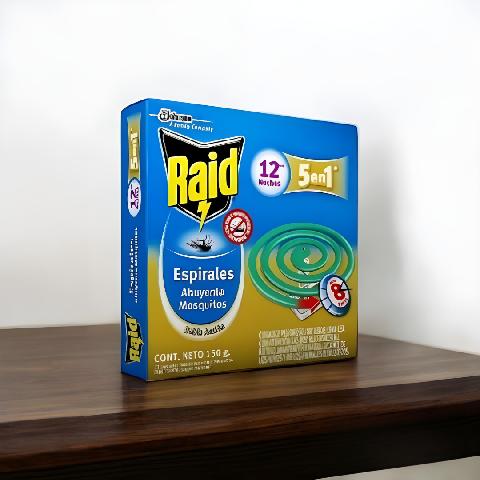 Aromatizar Mayorista - RAID VERDE CAJA X 12 ESPIRALES